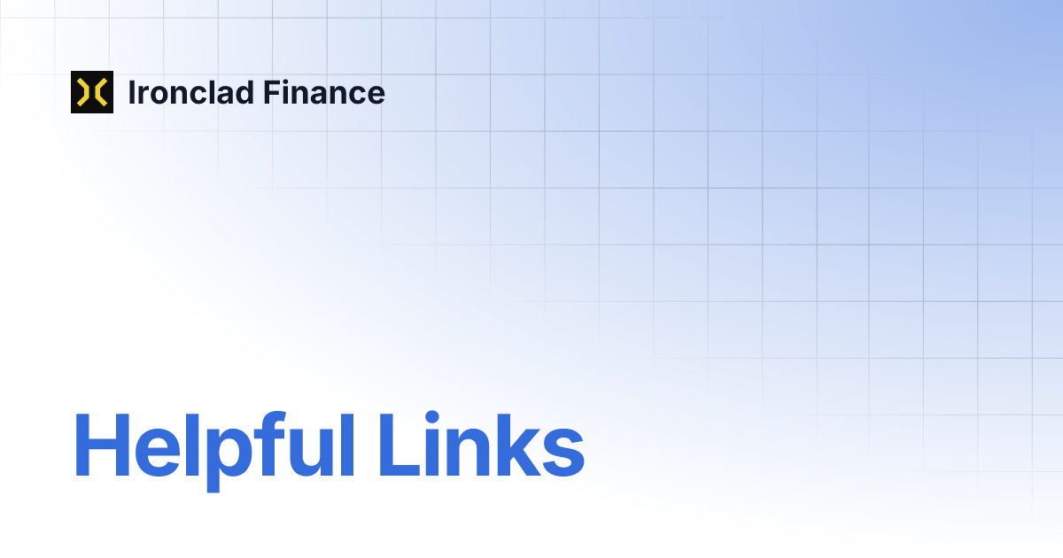 Helpful Links | Ironclad Finance